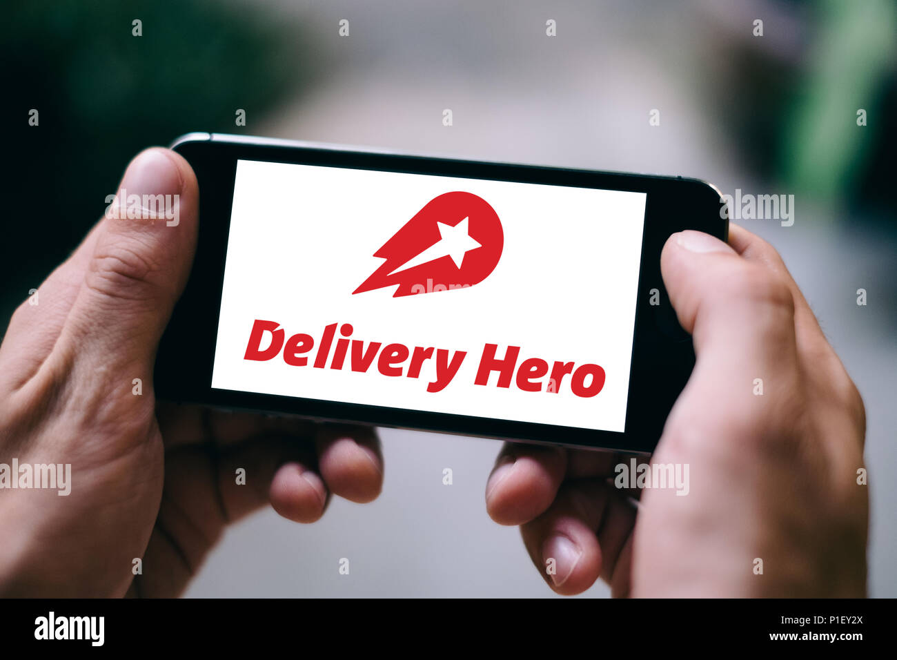 Delivery hero rider hi-res stock photography and images - Alamy