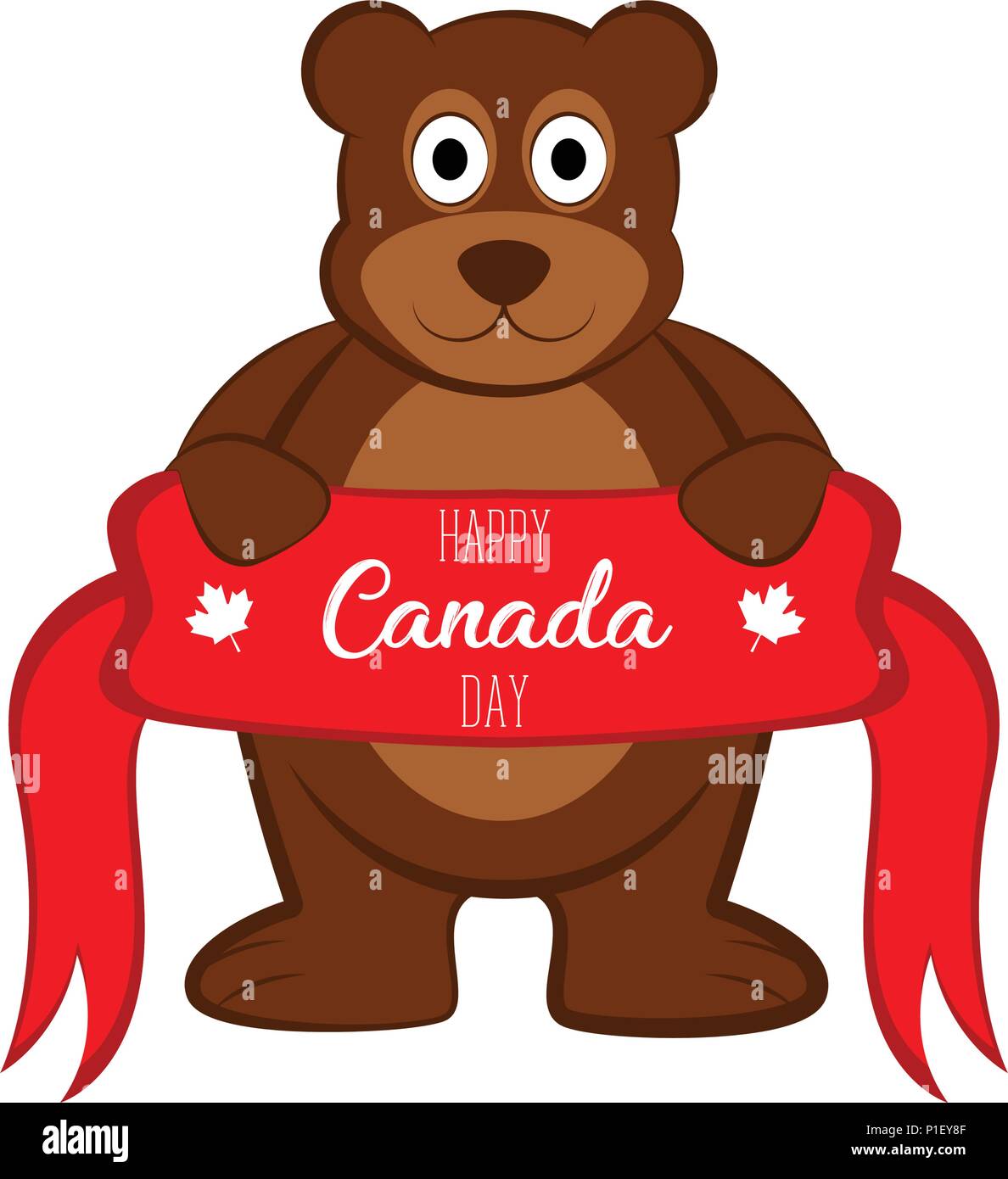 Holding a canadian flag Stock Vector Images - Alamy