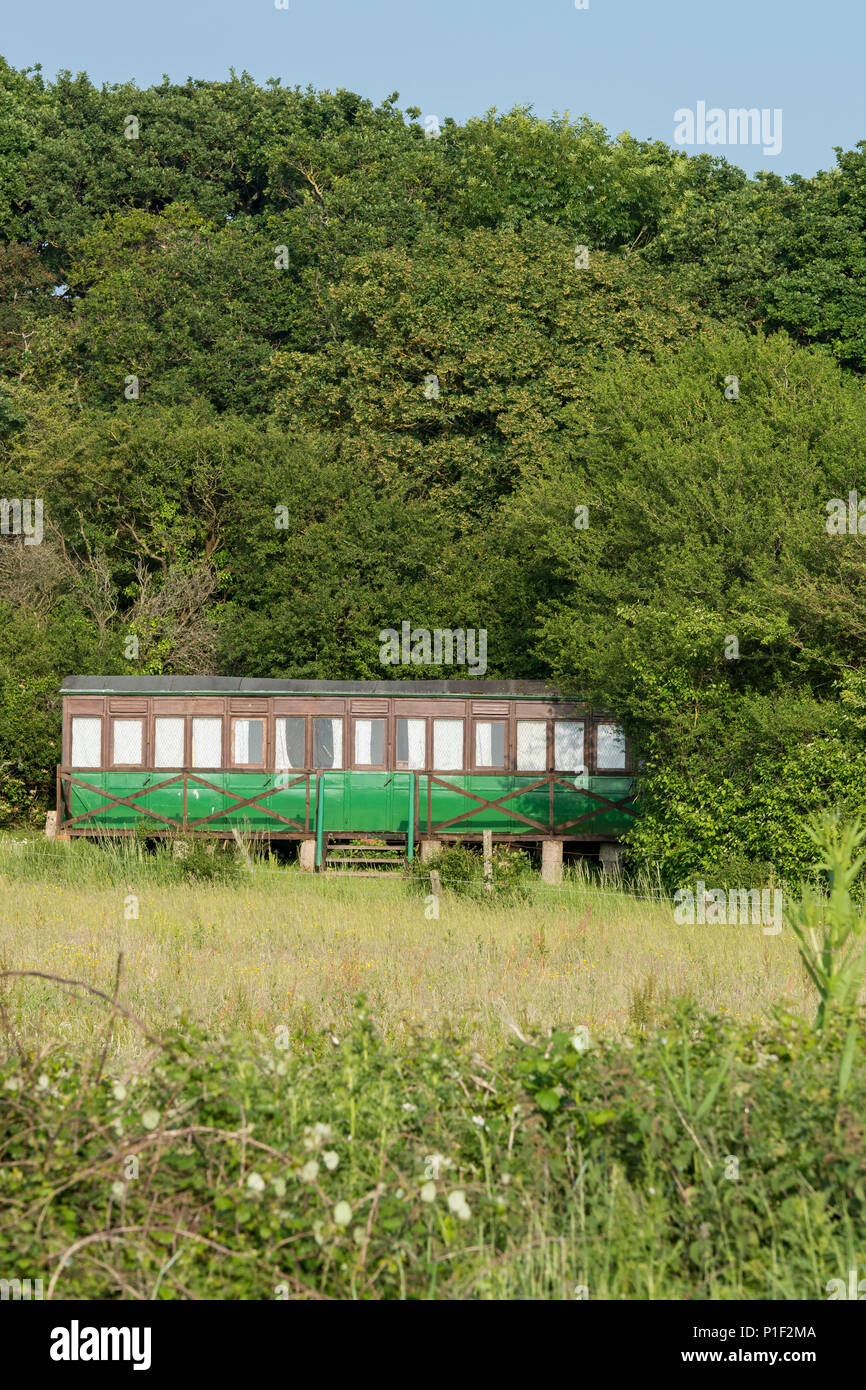 old railway carriage holiday home or caravan, thorness bay, isle of ...