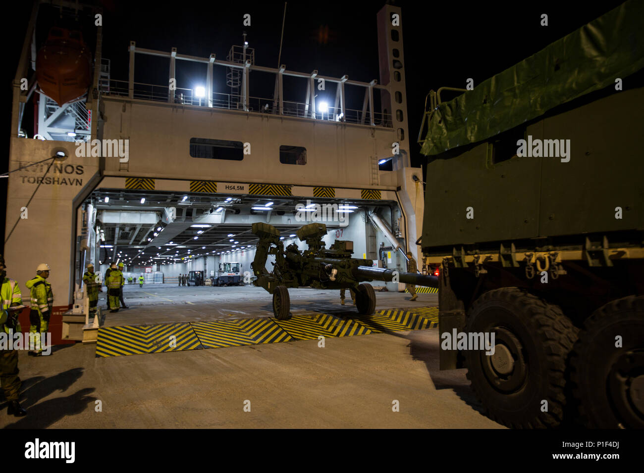 U.S. Marines with the Black Sea Rotational Force prepare equipment from ...