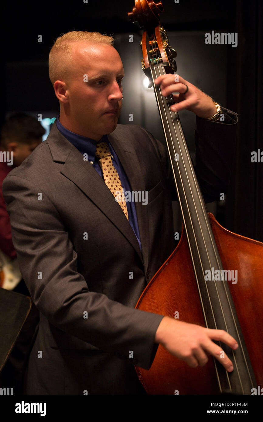 Lance Cpl. Zachary Slaughter, a bass player with Marine Corps Band New ...