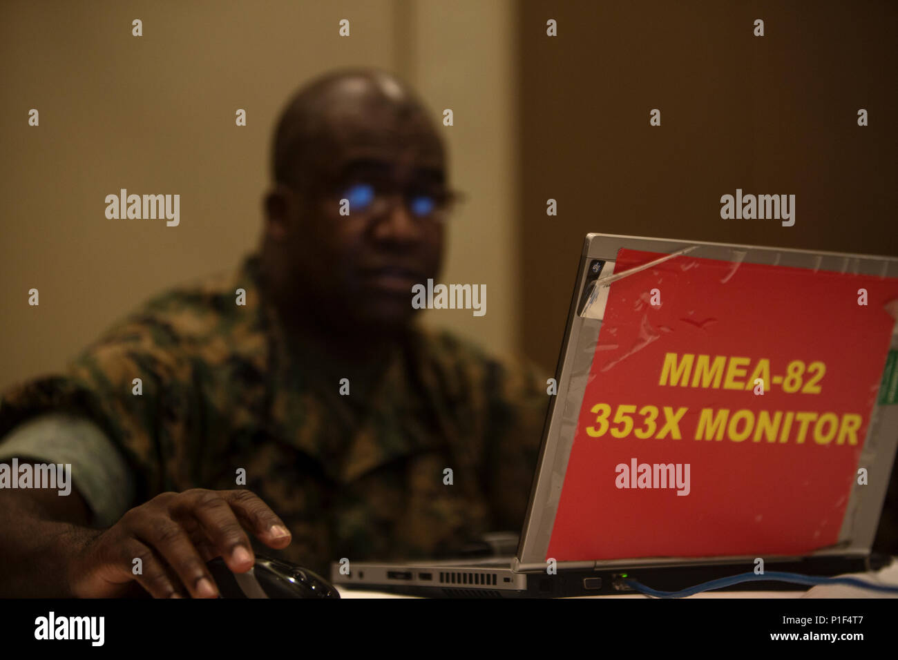 U.S. Marine Corps Master Gunnery Sgt. Eric Ingram, a motor transport ...