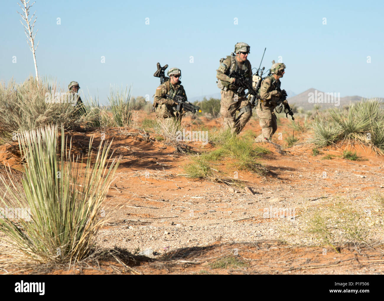 U.S. Army Infantrymen, assigned to B Company, 1st Battalion, 6th ...