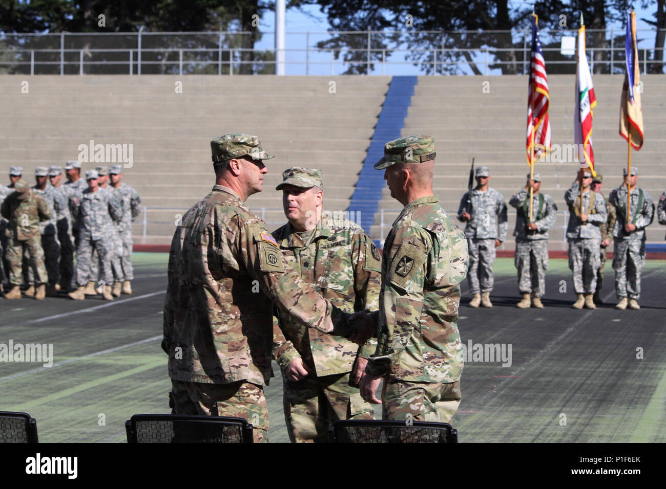 Colonel Bruce Balzano, the commander of the 115th Regional Support ...