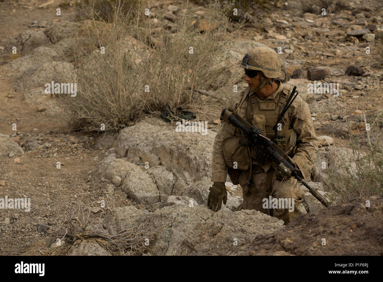 A U.S. Marine with Bravo Company, 1st Battalion, 2nd Marine Regiment ...