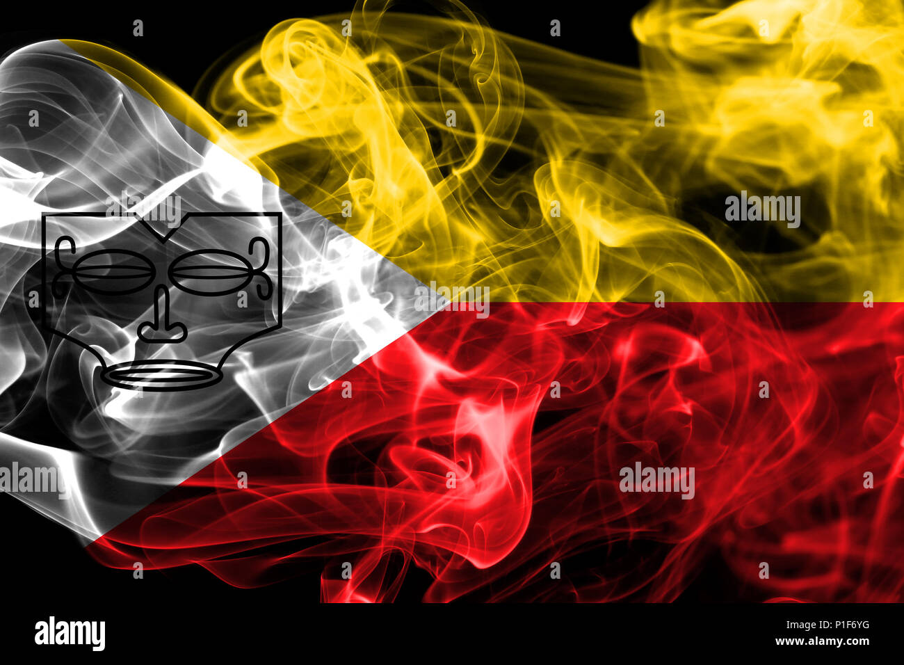 Marquesas Islands smoke flag, islands in French Polynesia Stock Photo ...