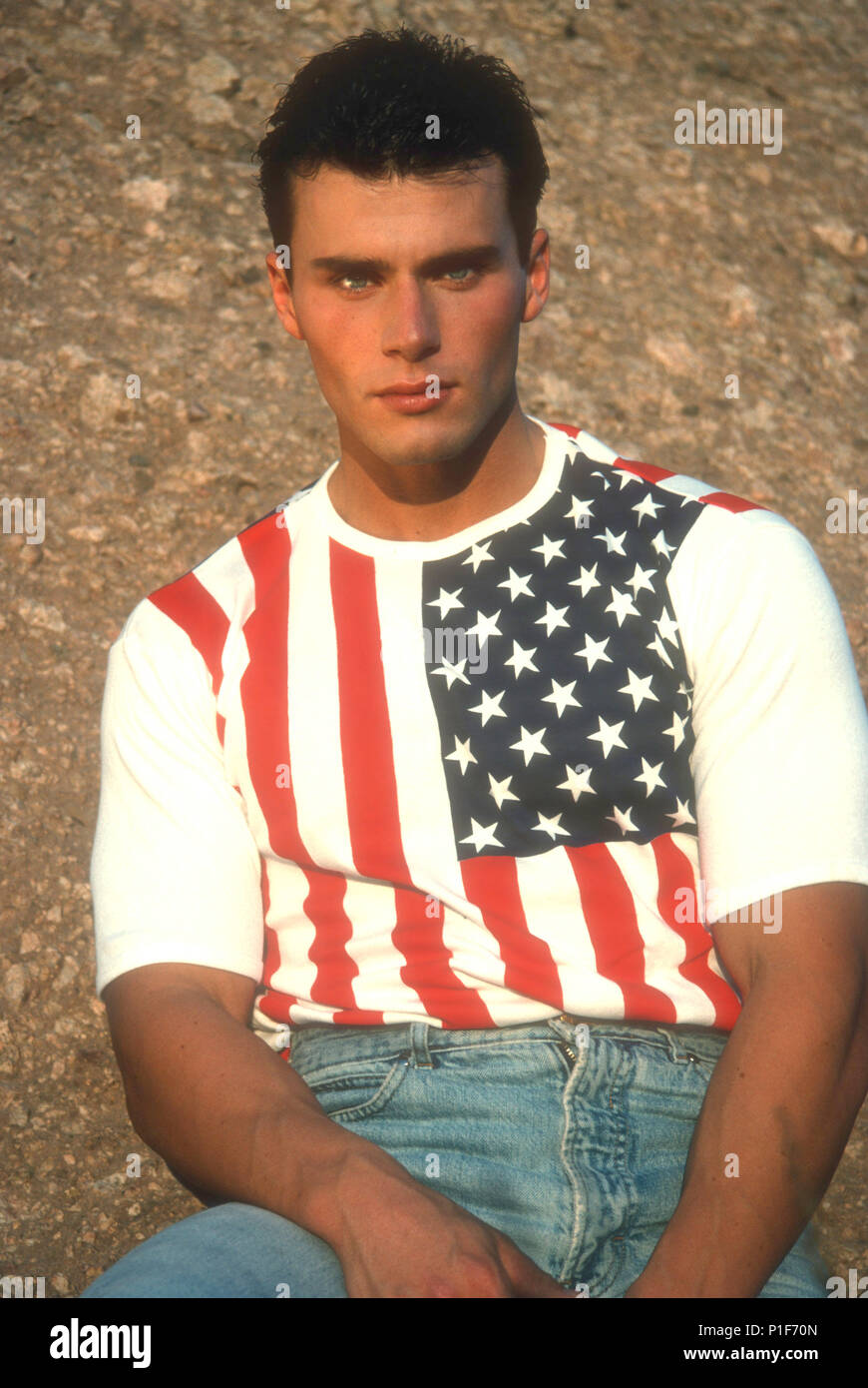 MOJAVE, CA - OCTOBER 5: (EXCLUSIVE) Actor/model Peter Simec poses ...
