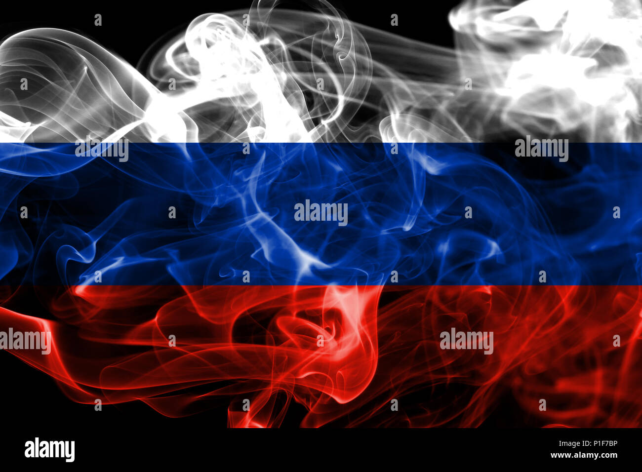 Russia smoke flag Stock Photo - Alamy