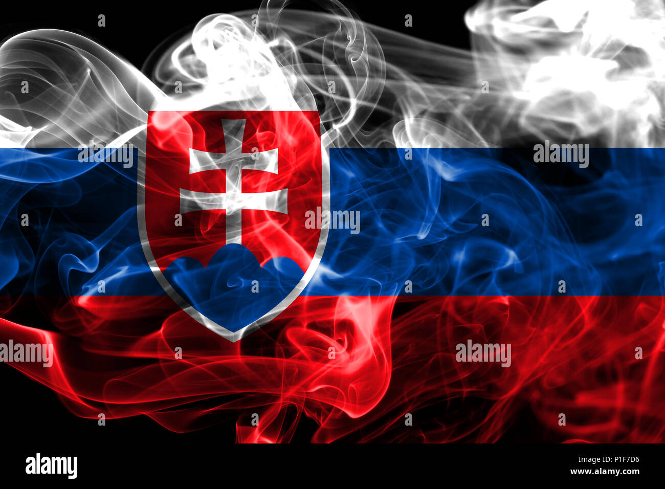 Slovakia smoke flag hi-res stock photography and images - Alamy