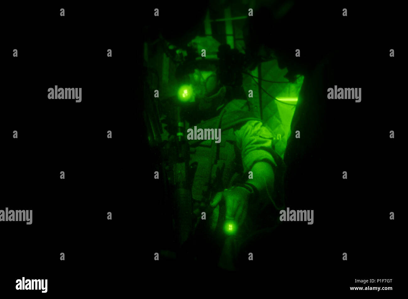 U.S. Marine Special Operations Command personnel participate in night ...