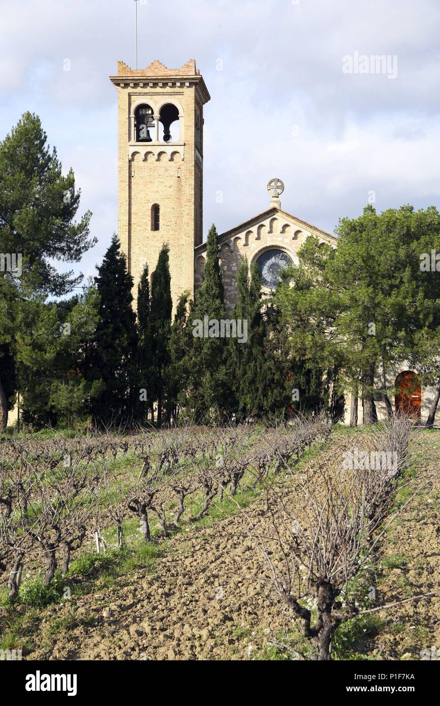 SPAIN - Catalonia - Barcelona. Lavern; iglesia de Sant Pere de Lavern ...