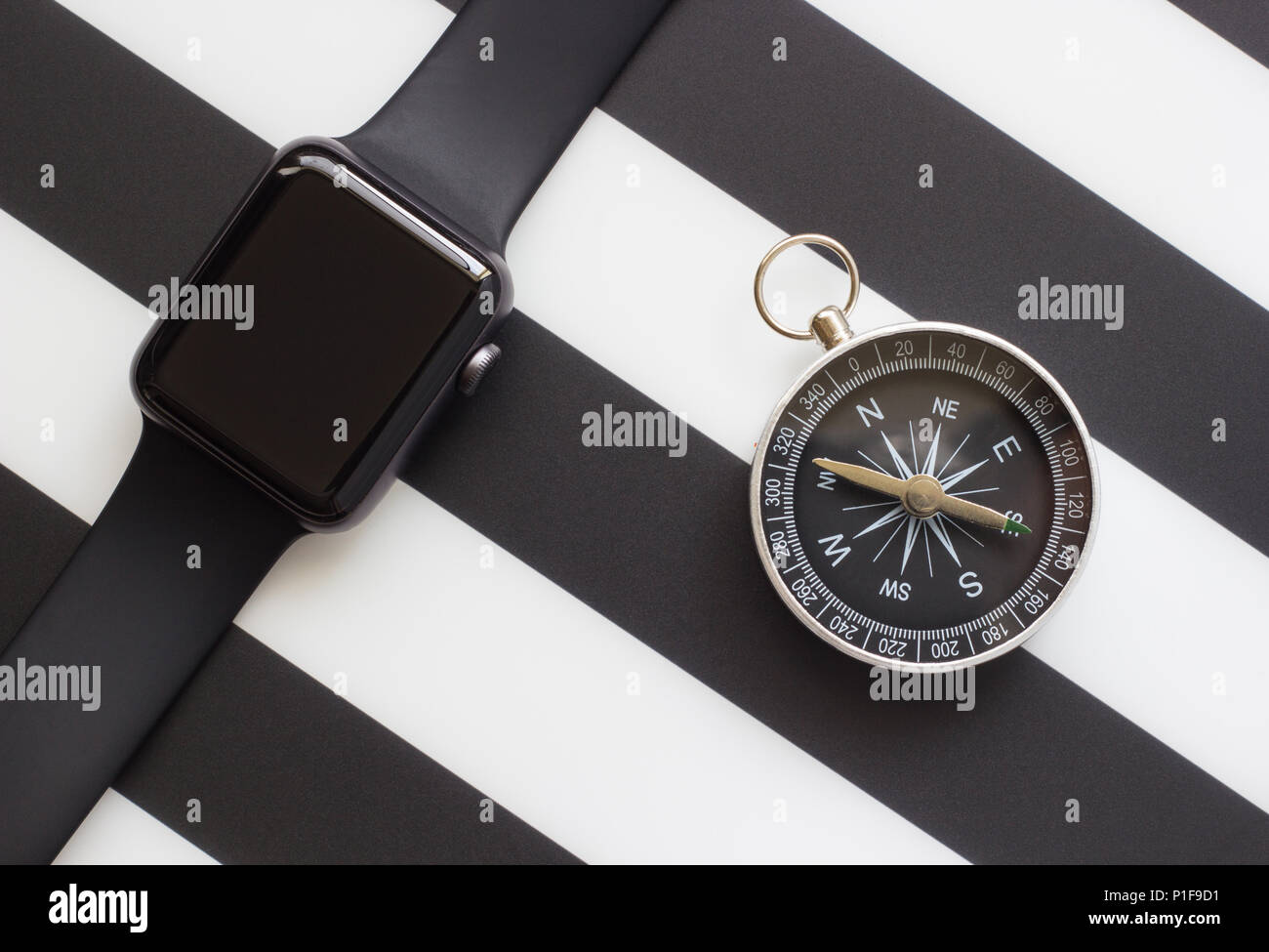 Compass on india map hi-res stock photography and images - Alamy