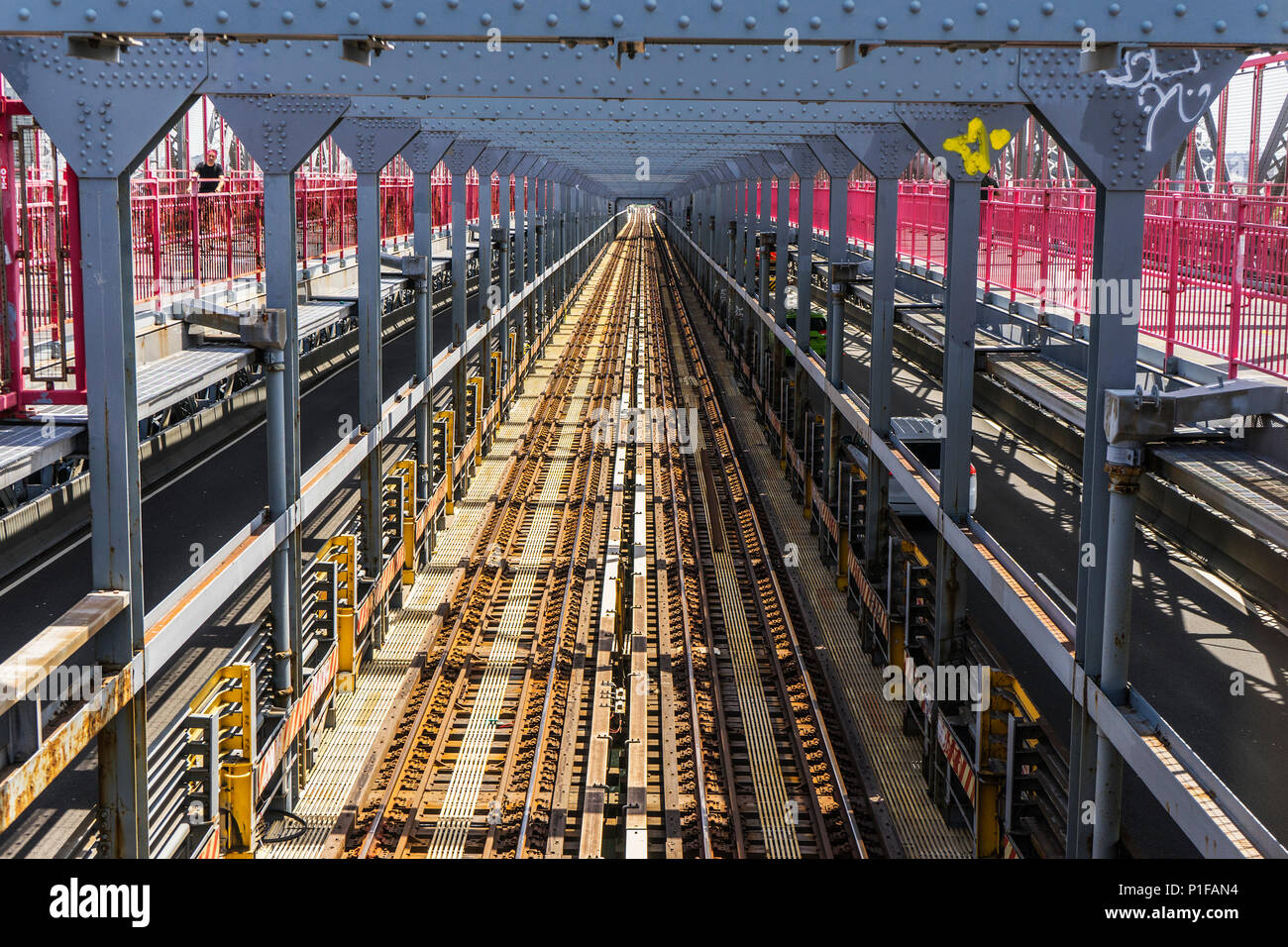 Different angles of the Williamsburg Bridge Stock Photo - Alamy