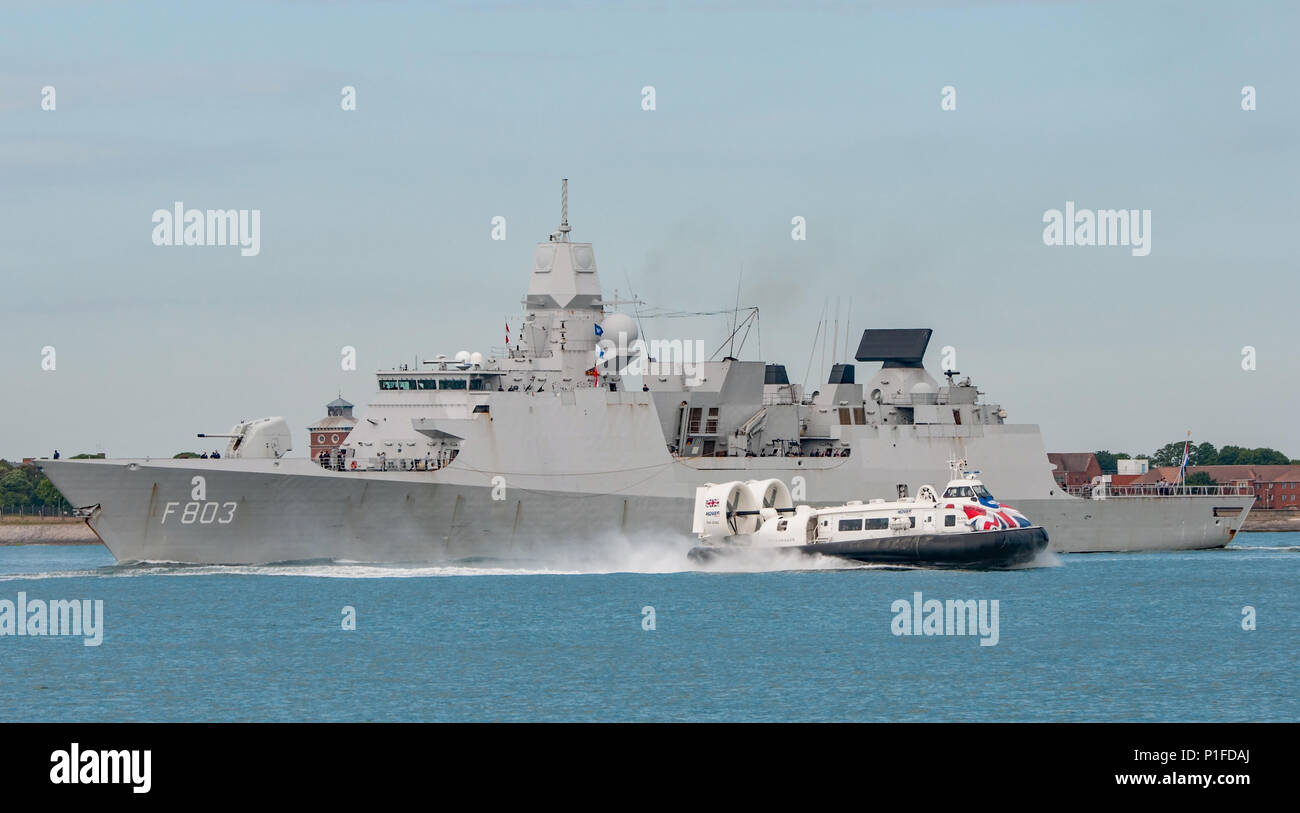 The Dutch Navy (Koninklijke Marine) frigate HNLMS Tromp (F803) being ...