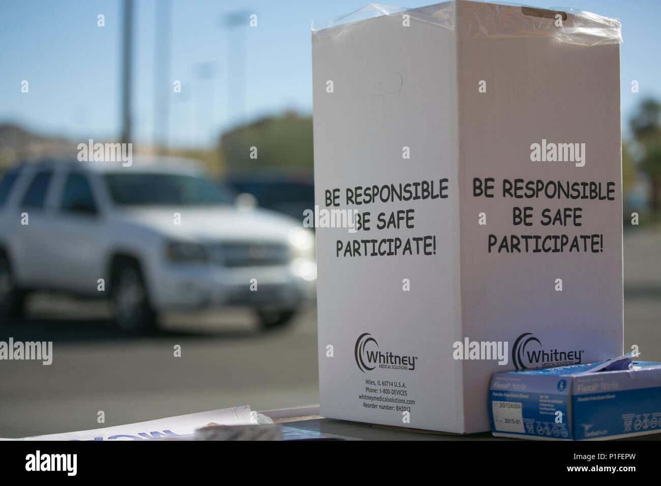 A Provost Marshal’s Office Drug Take Back medication receptacle is ...