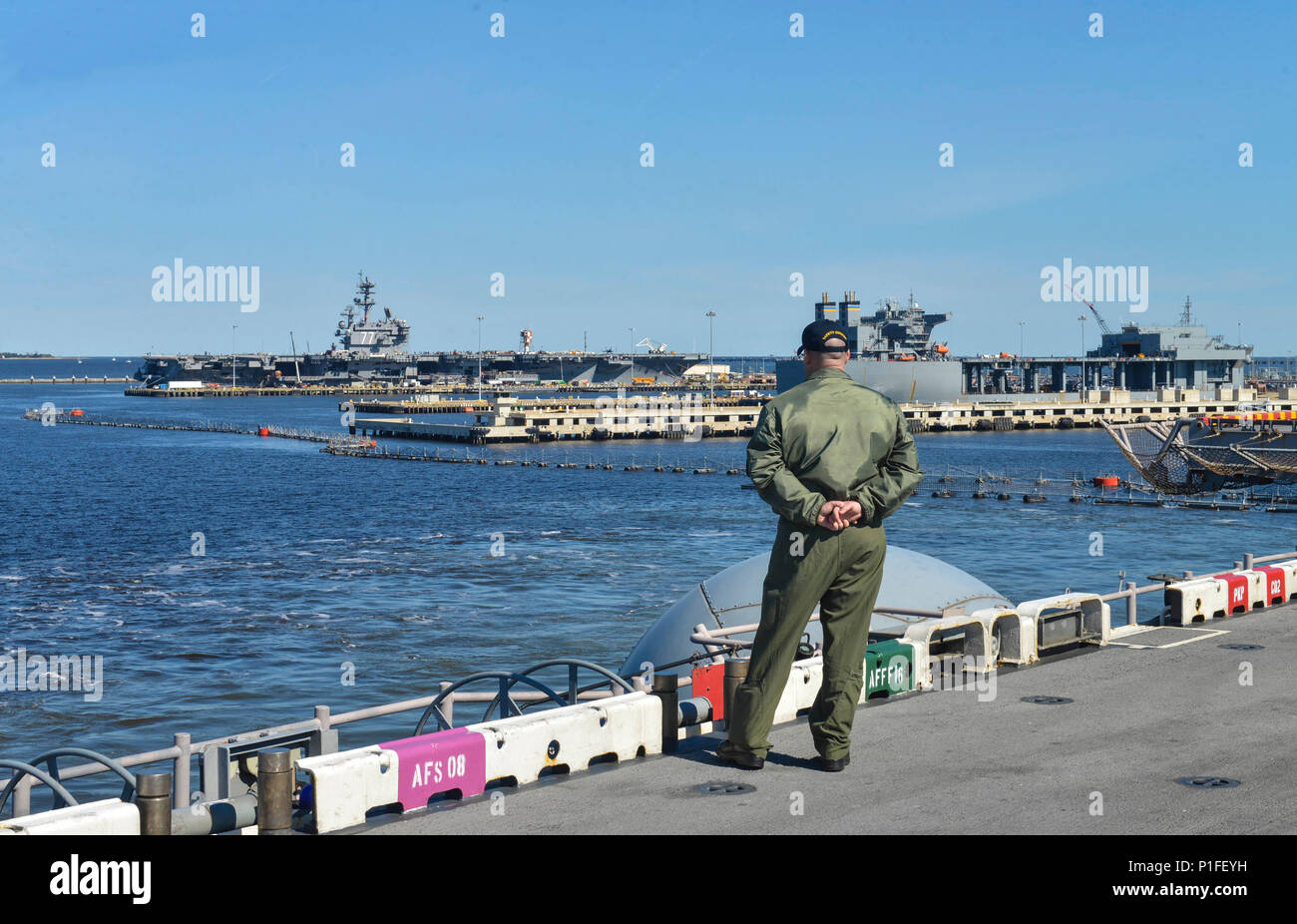 NORFOLK (Oct. 26, 2016) – Lt. Brian Carnes, safety officer aboard ...