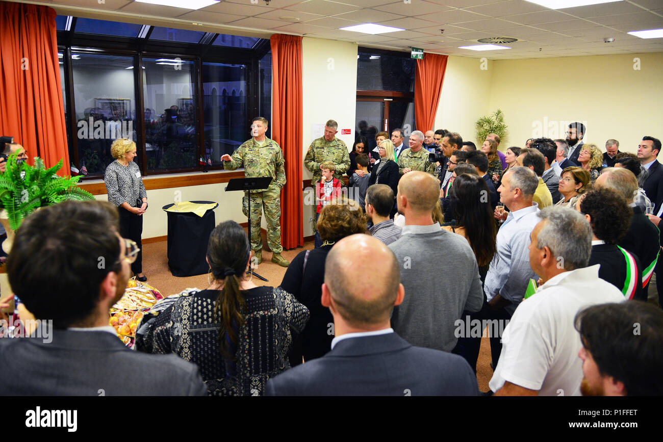 U.S. Army Col. Steve Marks, U.S. Army Garrison Italy commander, thanks ...