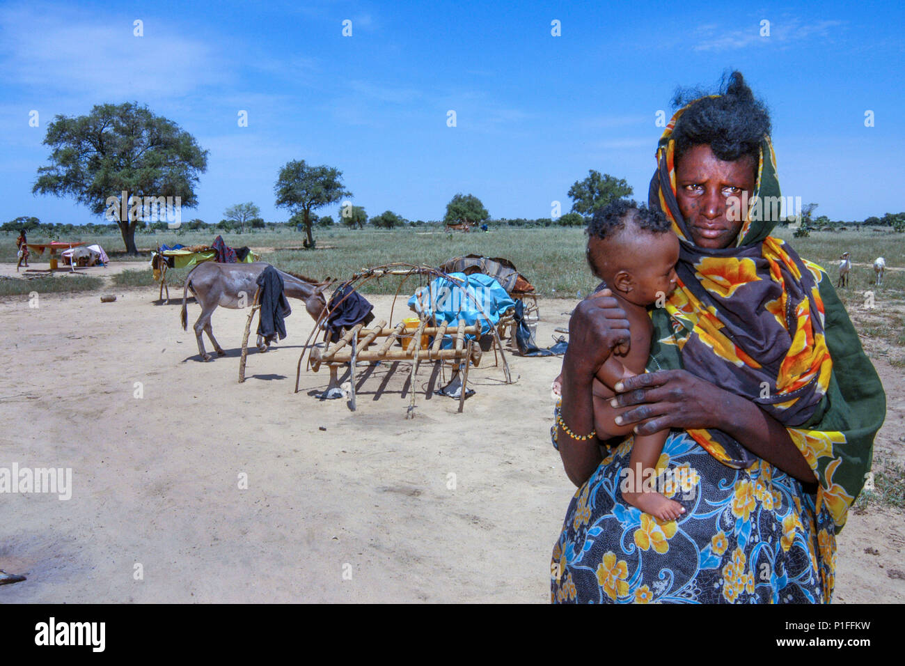 Tuareg mother and child in rural Niger, Africa Stock Photo - Alamy