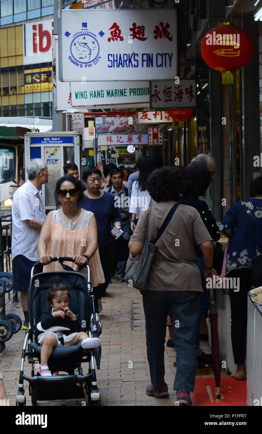 Shark Fin shops in Sheung Wan in Hong Kong Stock Photo - Alamy