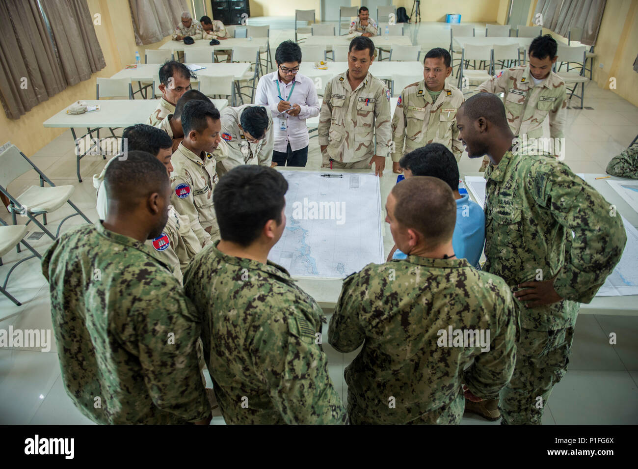 Sailors assigned to Coastal Riverine Squadron (CRS) 2 teach Royal ...