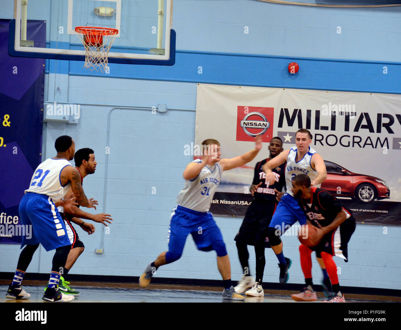 1st Lt. Chase Kammerer, left, and 1st Lt. Michael Fitzgerald try to ...