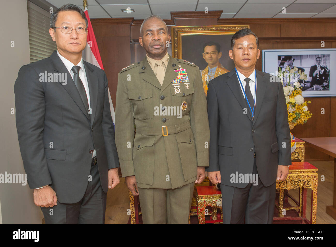 From left, Senior Col. Phisit Likitsupin, defense and military attaché ...