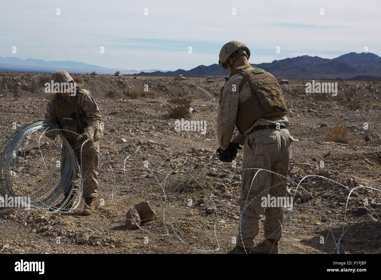 U.S. Marines with Headquarters Company, 1st Battalion, 2nd Marine ...