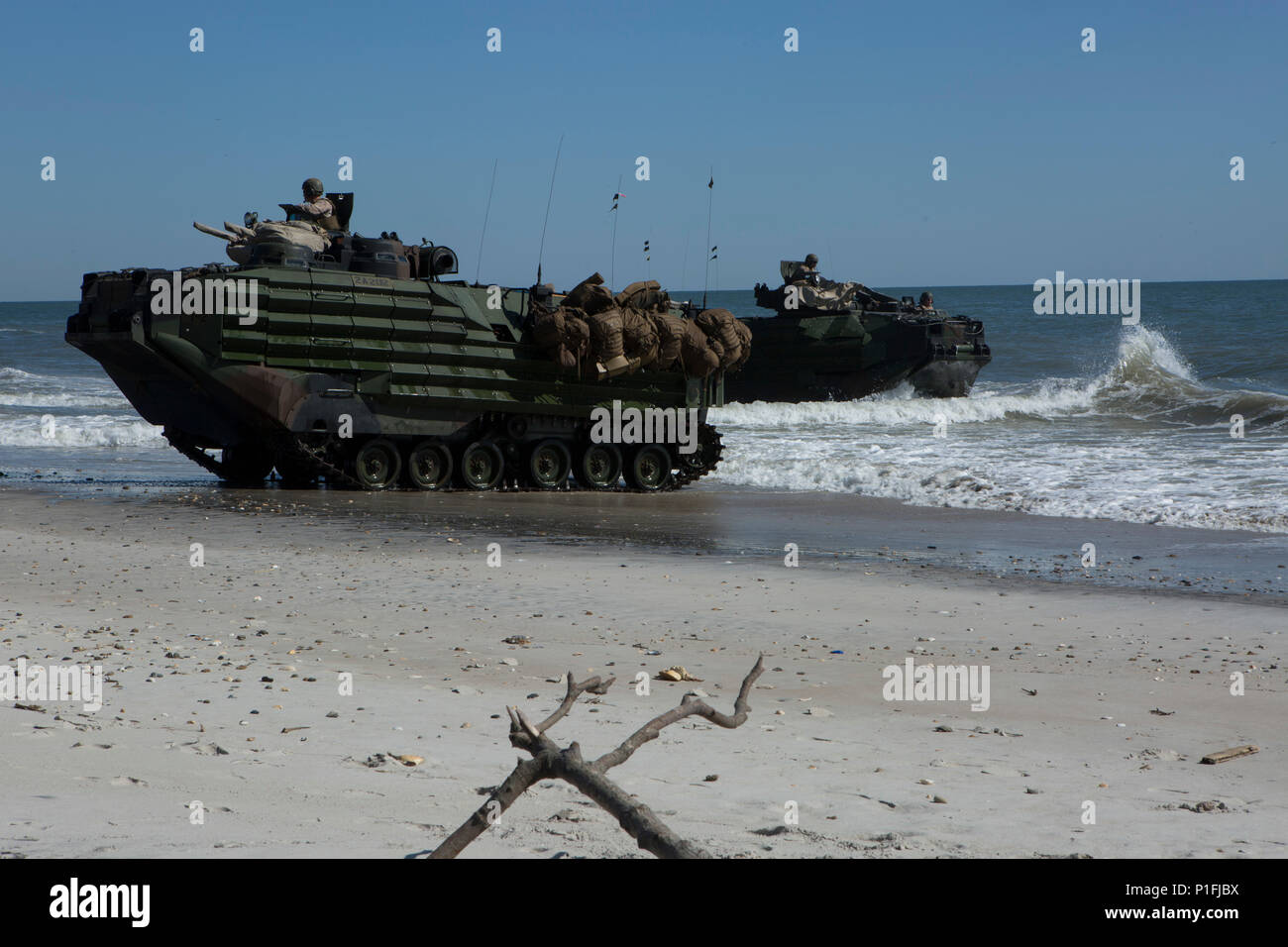 U.S. Marines with 2nd Assault Amphibian Battalion, 2nd Marine Division ...