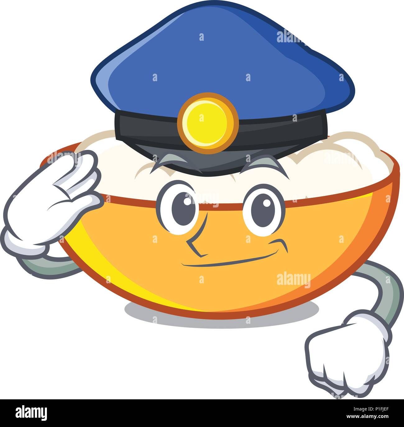 Police cottage cheese character cartoon Stock Vector Image & Art - Alamy