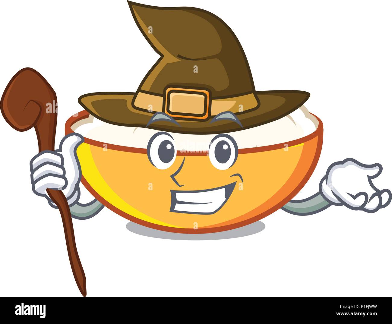 Witch cottage cheese mascot cartoon Stock Vector Image & Art - Alamy