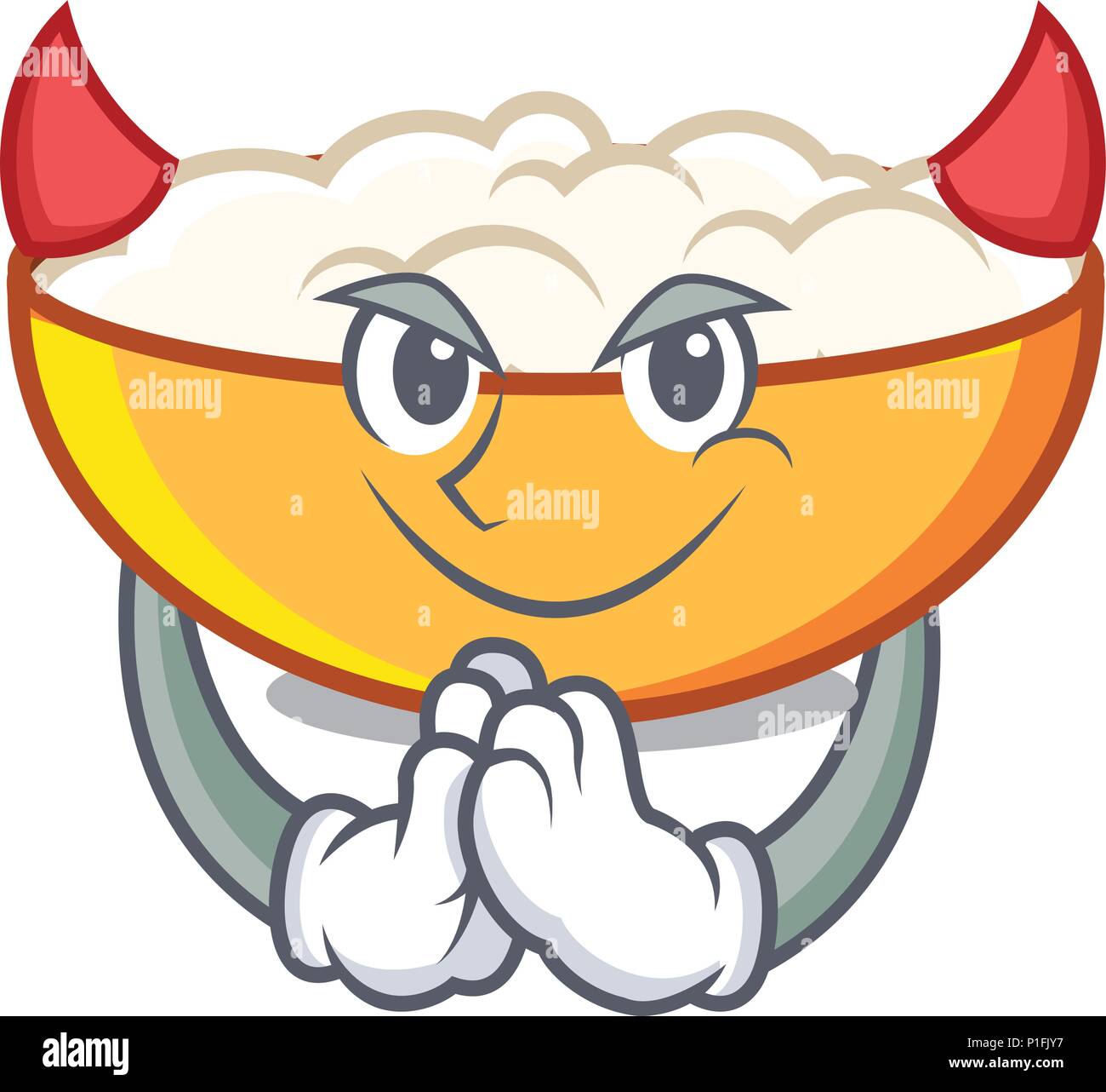 Devil cottage cheese mascot cartoon Stock Vector Image & Art - Alamy