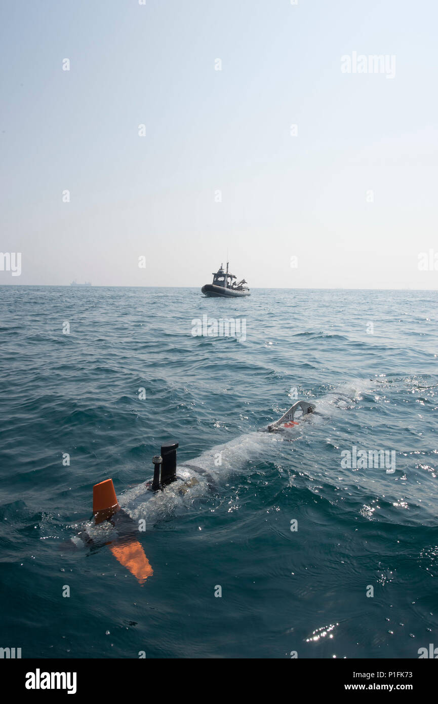 An unmanned underwater vehicle (UUV), from Commander, Task Force 56.1 ...
