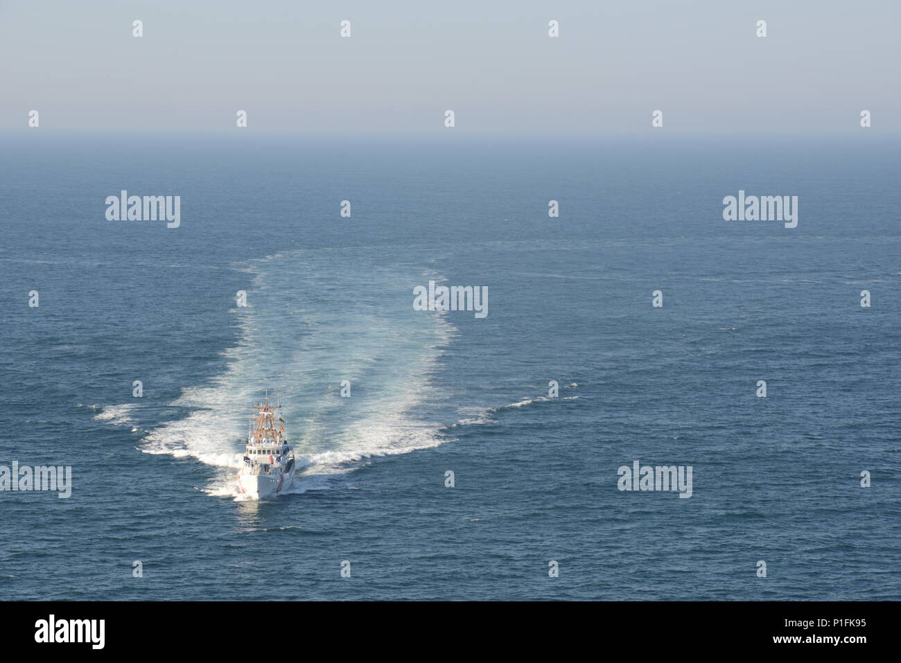 The Coast Guard Cutter Rollin Fritch underway in the Atlantic Ocean ...