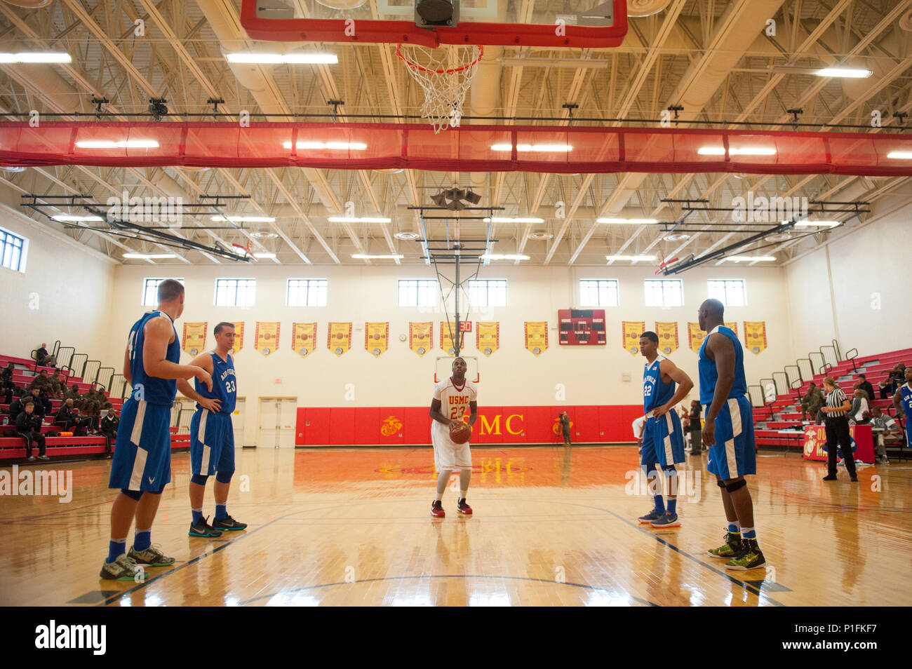 U.S. Marine Corps Sgt. Darius Jenkins, guard, Marine Corps basketball ...