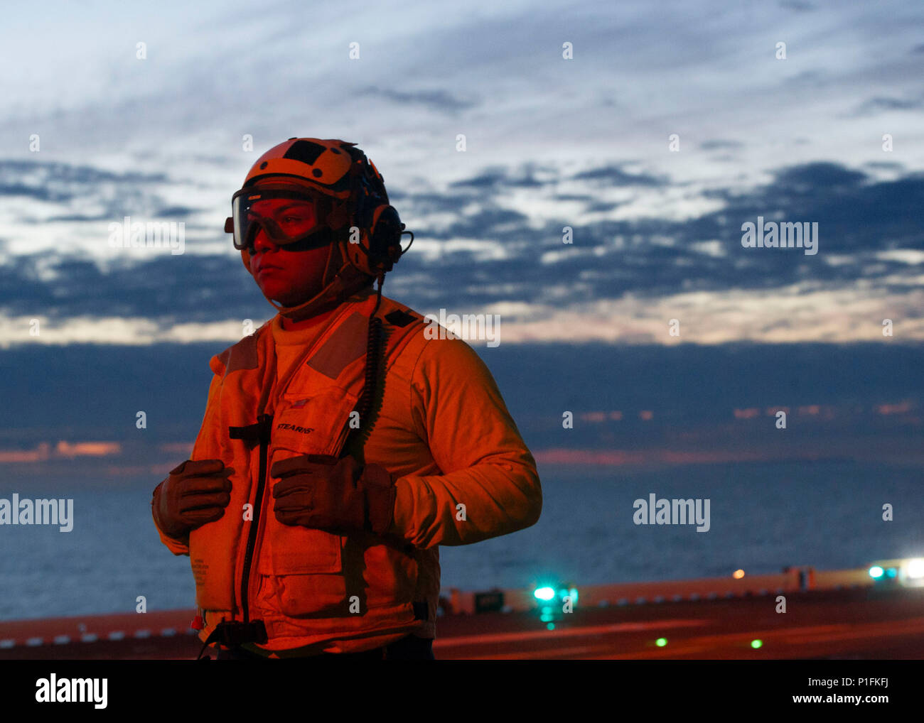 161029-N-AC237-0032 PACIFIC OCEAN (Oct. 29, 2016) Seaman Jaime Martinez ...