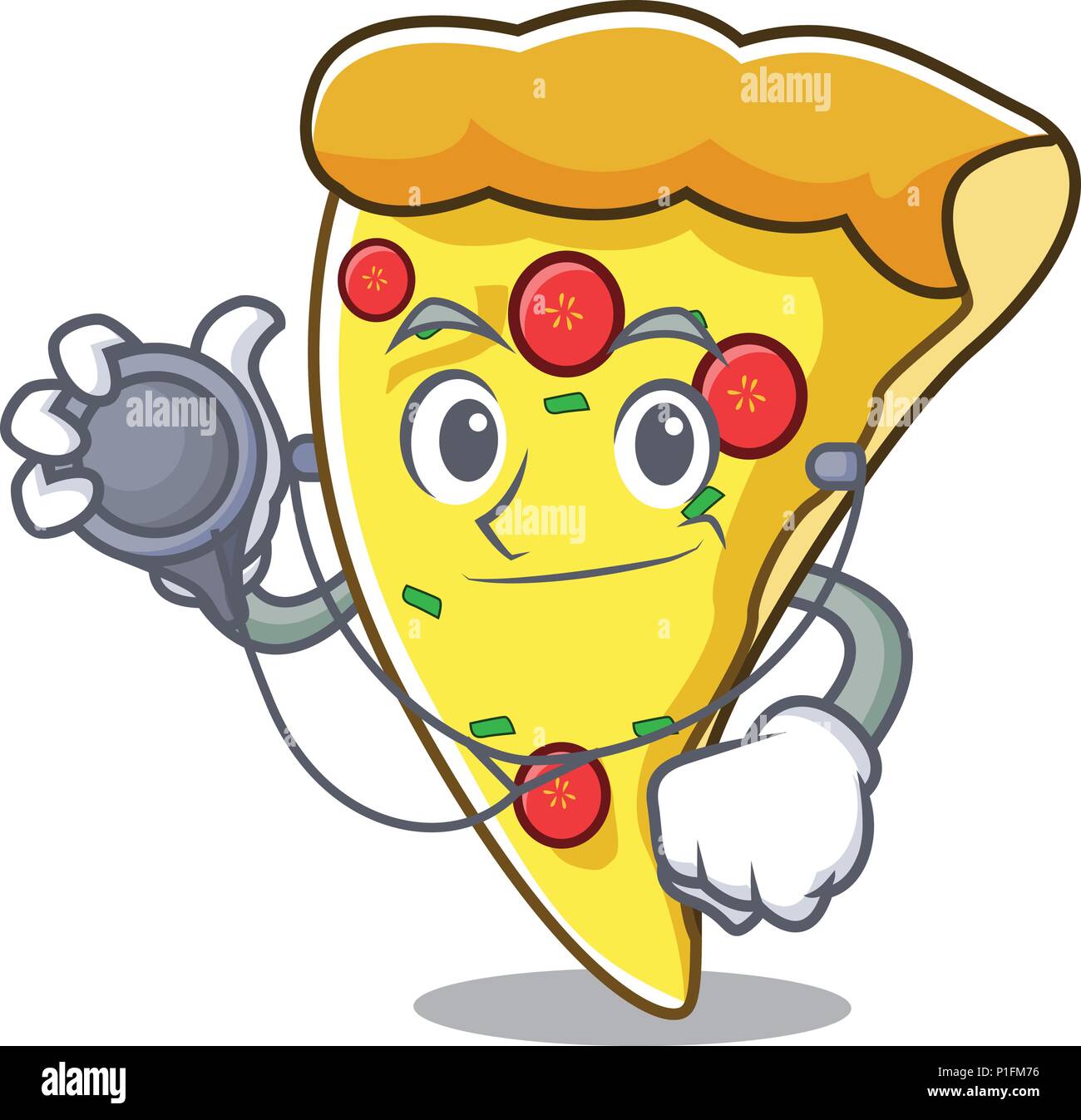 Doctor pizza slice character cartoon Stock Vector Image & Art - Alamy