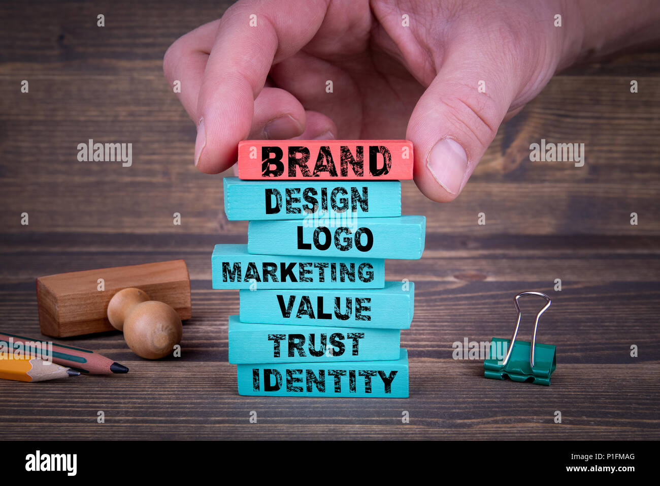 Work word colorful blocks hi-res stock photography and images - Alamy