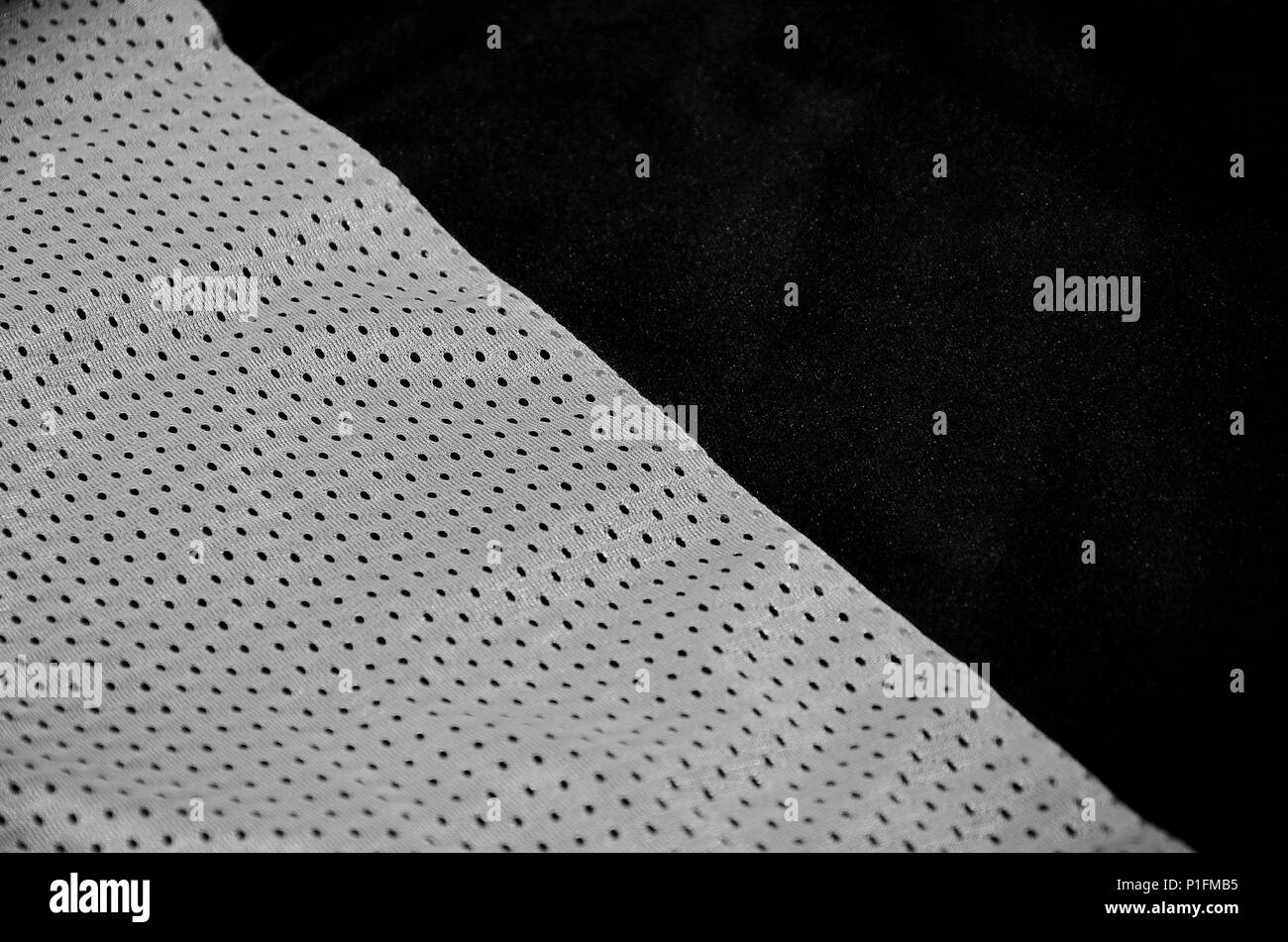 Grey sport clothing fabric texture background. Top view of grey cloth ...