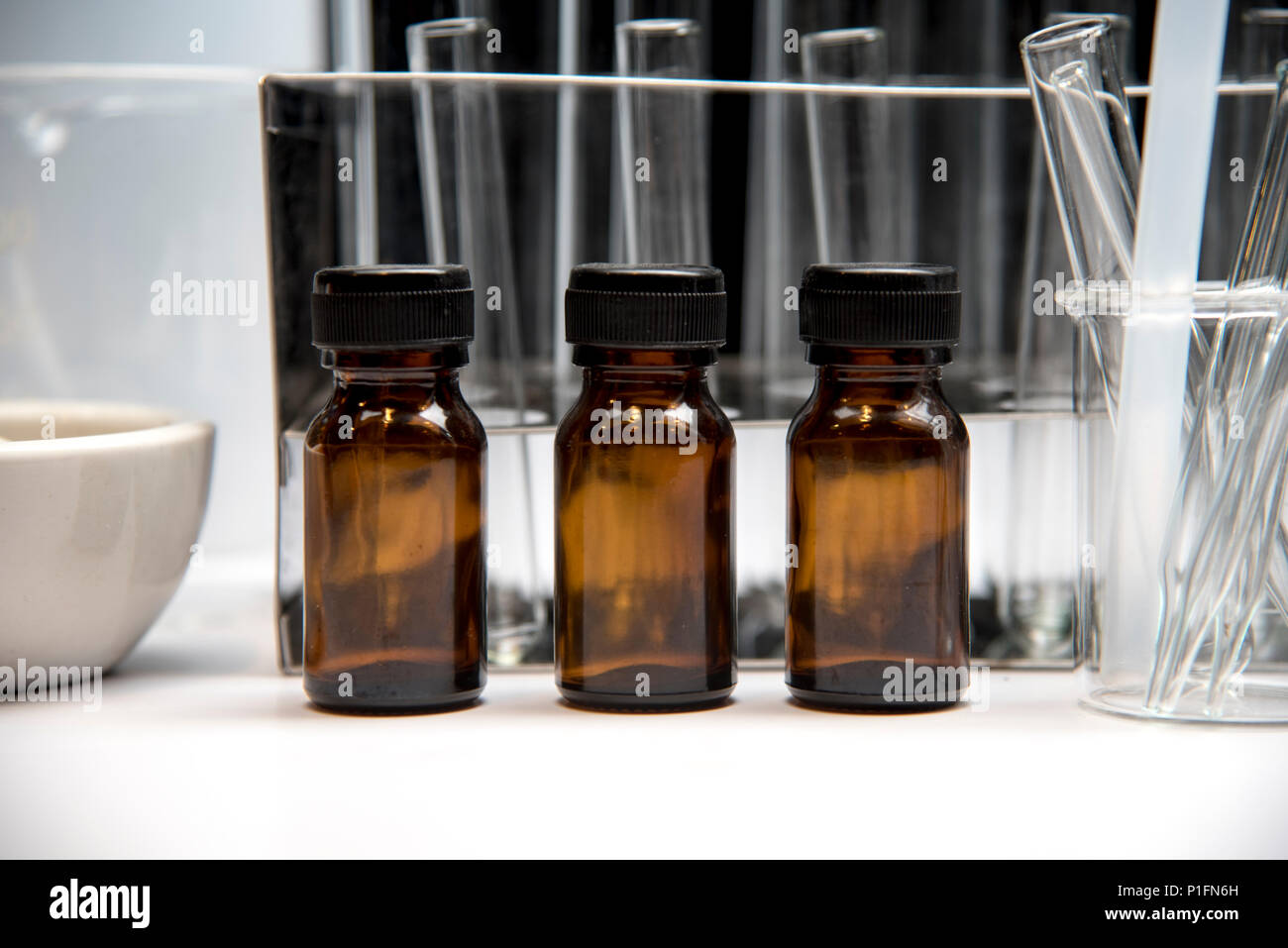 Glass Equipment for Scientific Experiments Stock Photo - Alamy