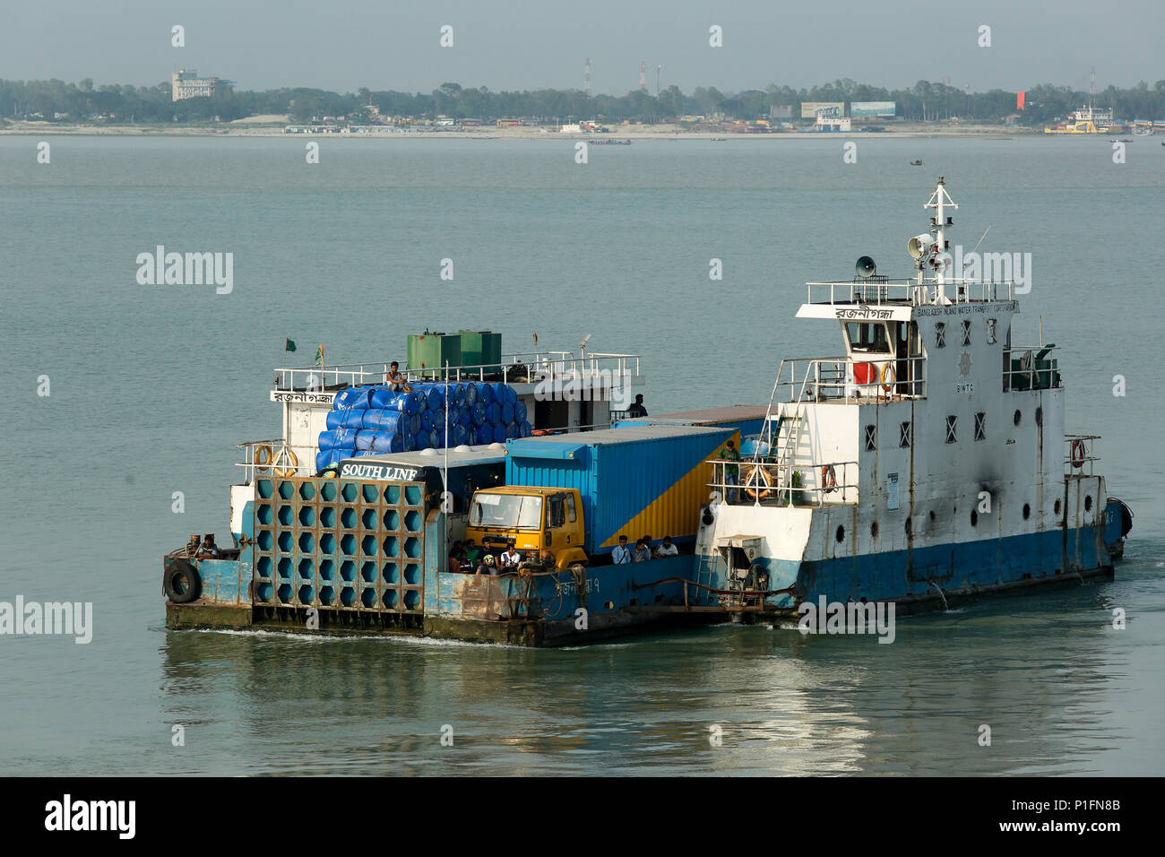 Ferry boat on the Padma River, Munshiganj, Bangladesh Stock Photo - Alamy