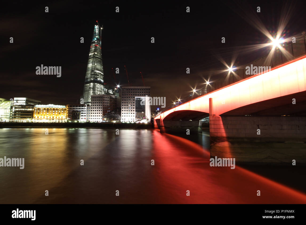 The Shard Skyscraper along the Thames River bank London UK Stock Photo ...