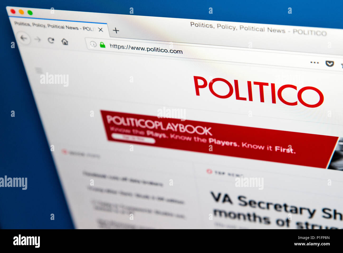 Politico and website hi-res stock photography and images - Alamy