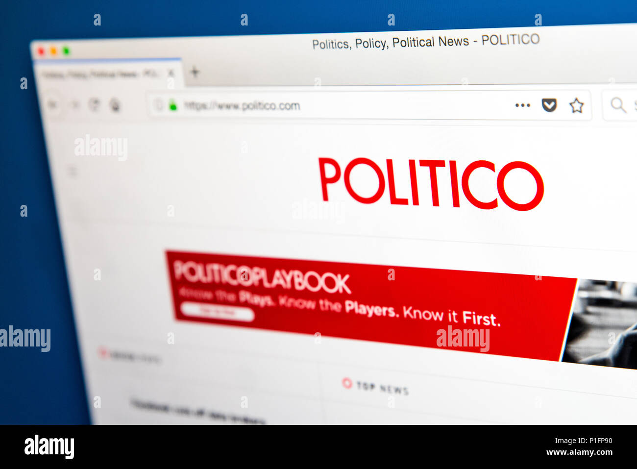 Politico and website hi-res stock photography and images - Alamy
