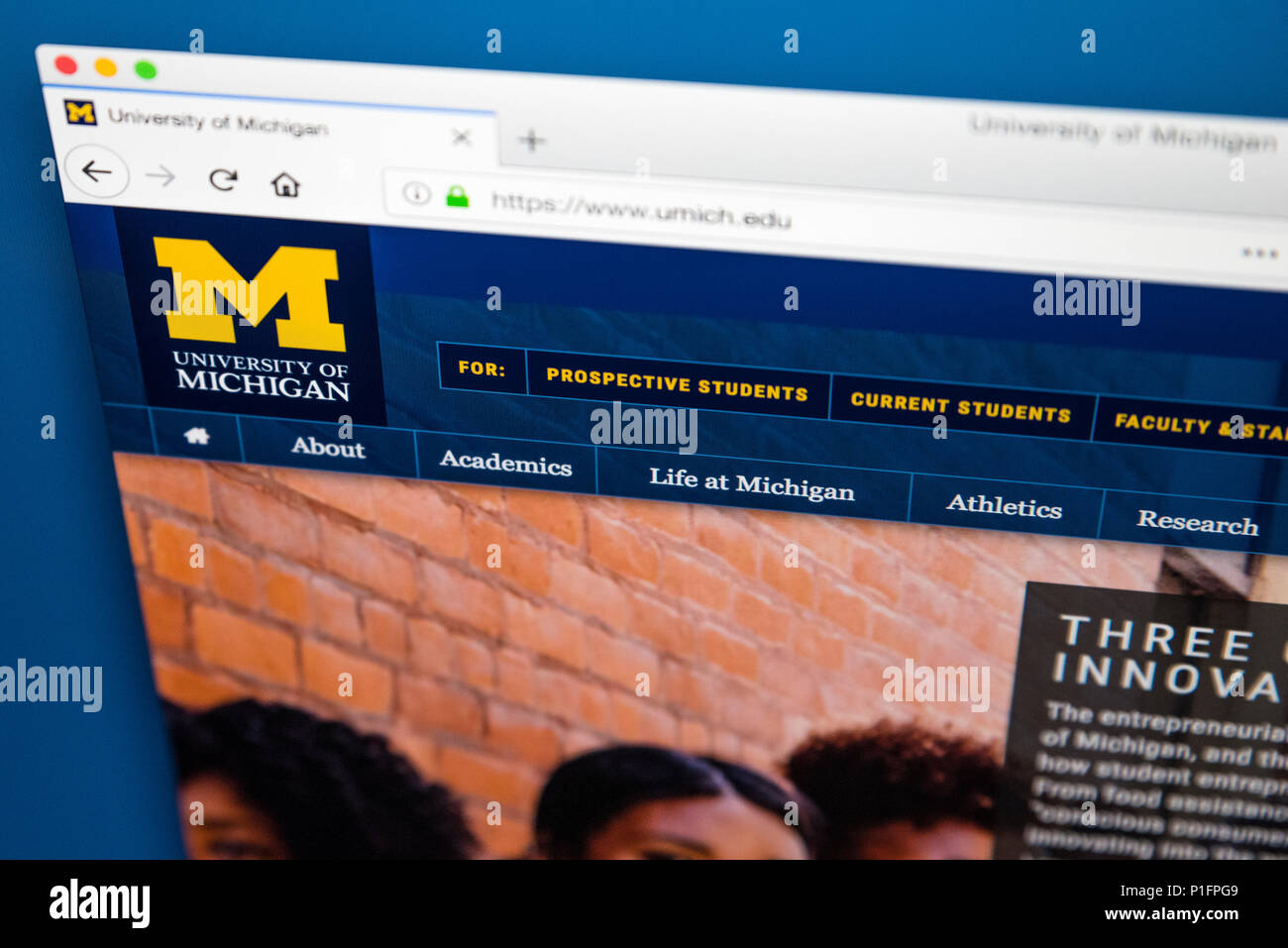 University of michigan logo hi-res stock photography and images - Alamy