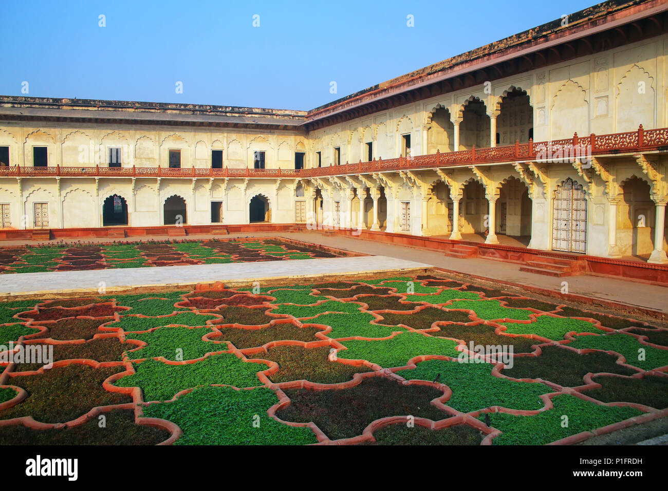 Anguri Bagh (Grape Garden) in Agra Fort, Uttar Pradesh, India. The fort ...