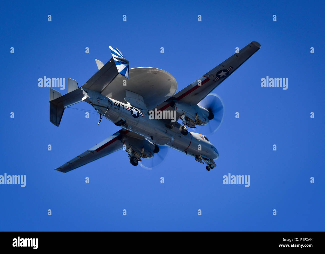 PACIFIC OCEAN – (Oct. 20, 2016) An E-2D Hawkeye, from the "Bluetails ...