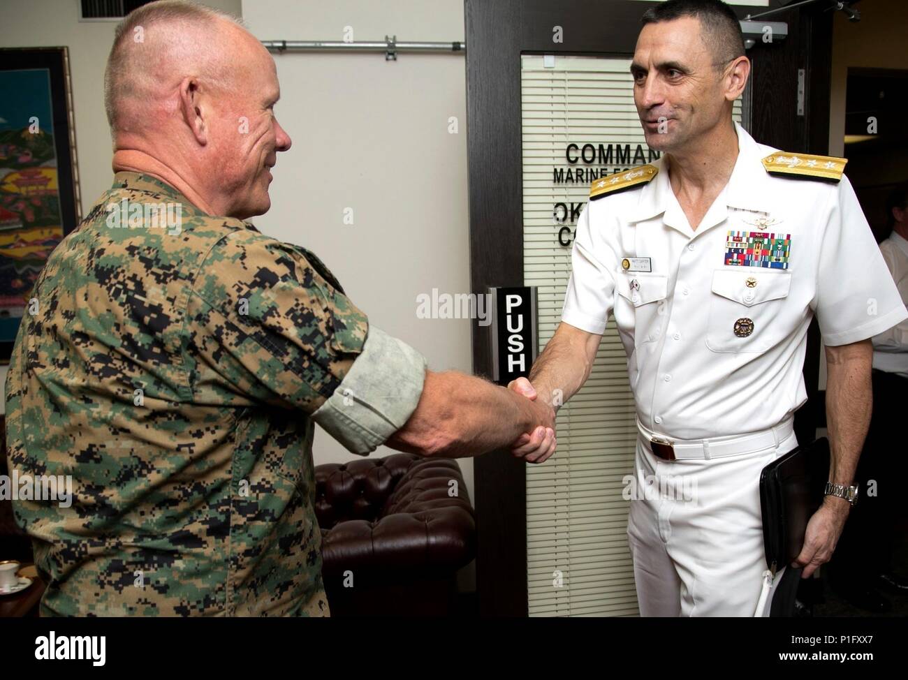 U.S. Navy Rear Admiral Matthew J. Carter, Commander of U.S. Naval ...