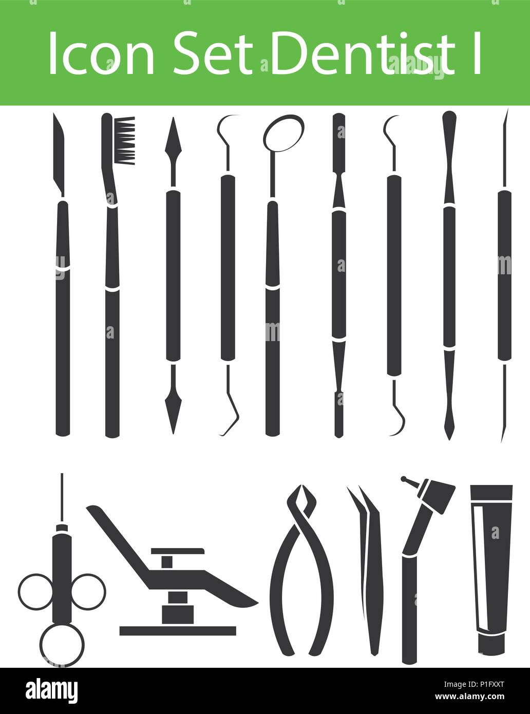 Icon Set Dentist I with 15 icons for the creative use in graphic design ...