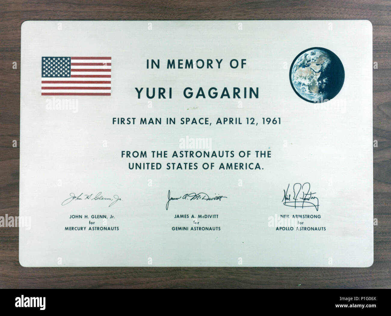 Dr. George M. Low, acting administrator of NASA, presented to the USSR ...