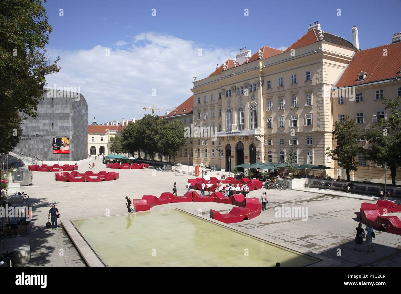 . Viena / Wien; el MuseumsQuartier Wien o distrito de museos Stock ...